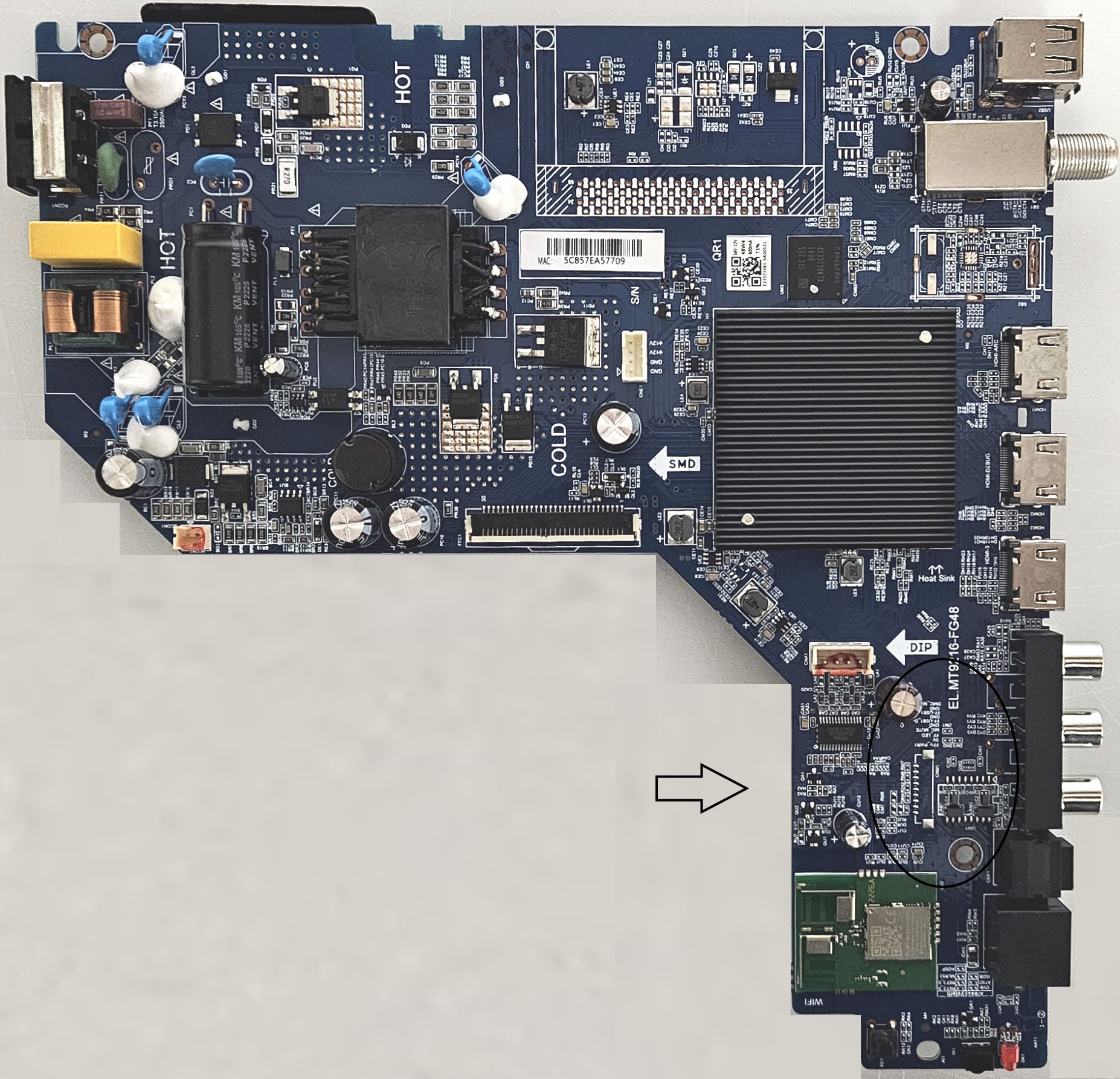 TVParts.ca - EL.MT9216-FG48 Sansui Main Board / Power Supply for ...